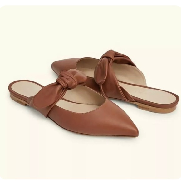 M. Gemi | Shoes | M Gemi The Lasso Basso Brown Leather Bow Flats Mules ...